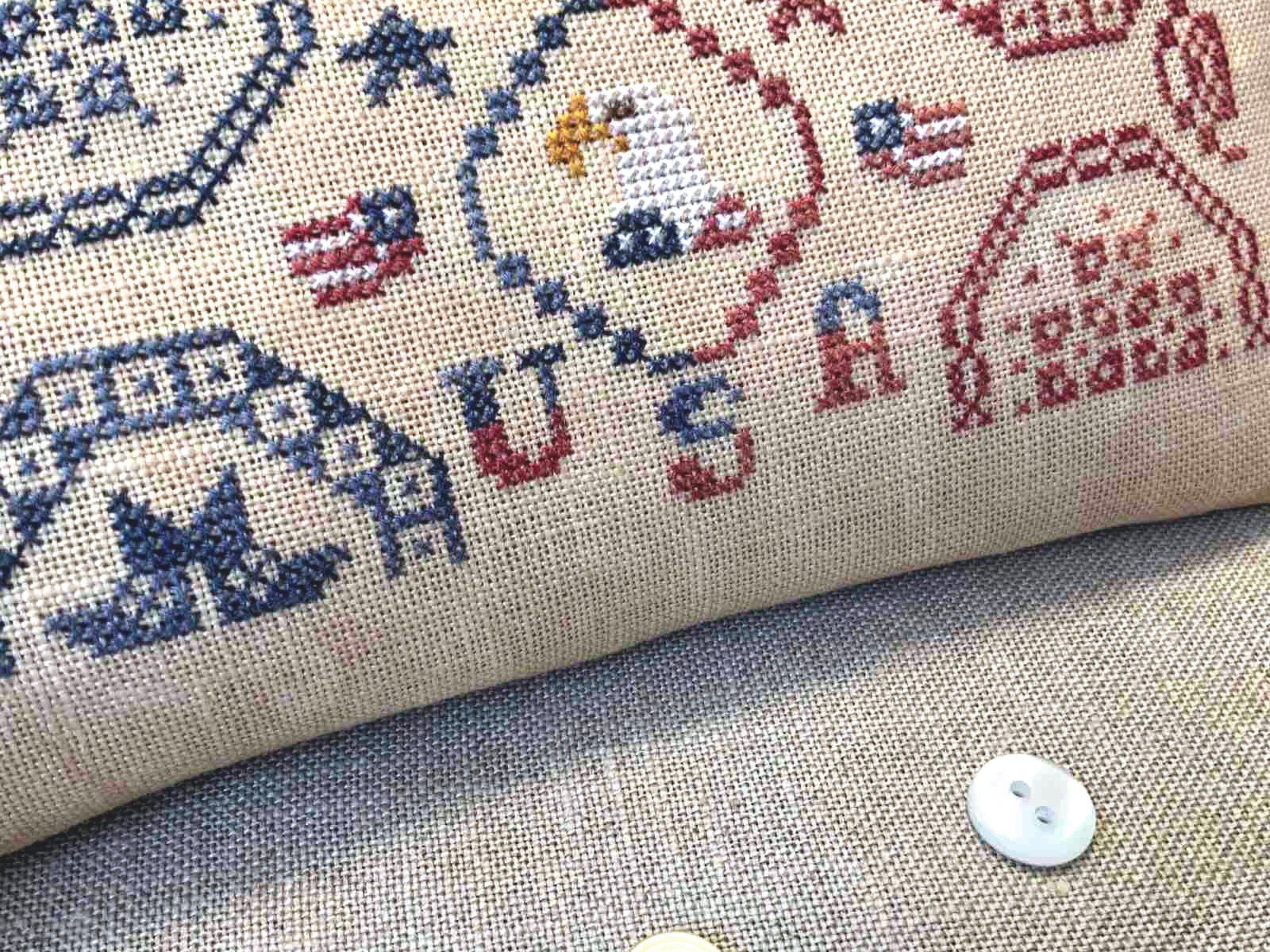 PDF USA Quaker by Needle Treasures Nook Cross Stitch Patriotic Pattern Independence Cross Stitch ...