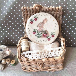 PDF Bunny Quaker by Needle Treasures Nook Primitive Bunny Easter Cross ...