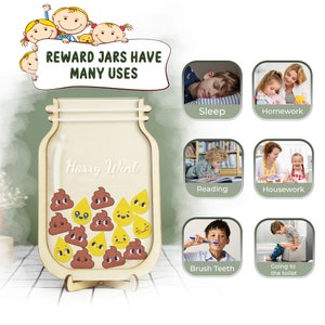 Potty Training Reward Jar, Kids Toilet Reward, Poo Tokens, Potty Jar ...