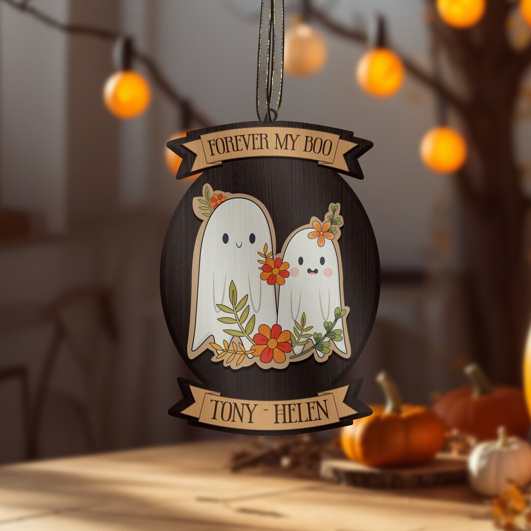 Ghost Couple Gift Forever My Boo Ornament Halloween Wedding - Etsy