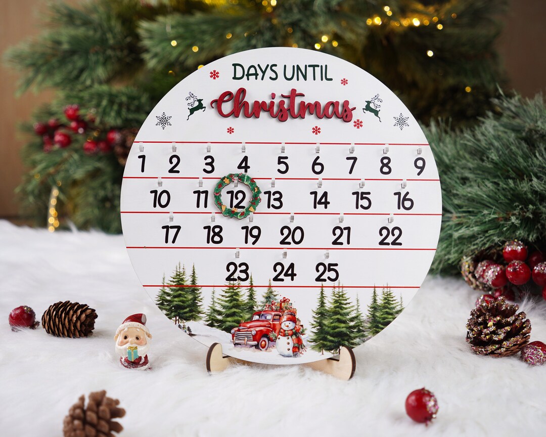 Countdown to Christmas, Christmas Countdown Advent Calendar 2023, Days ...