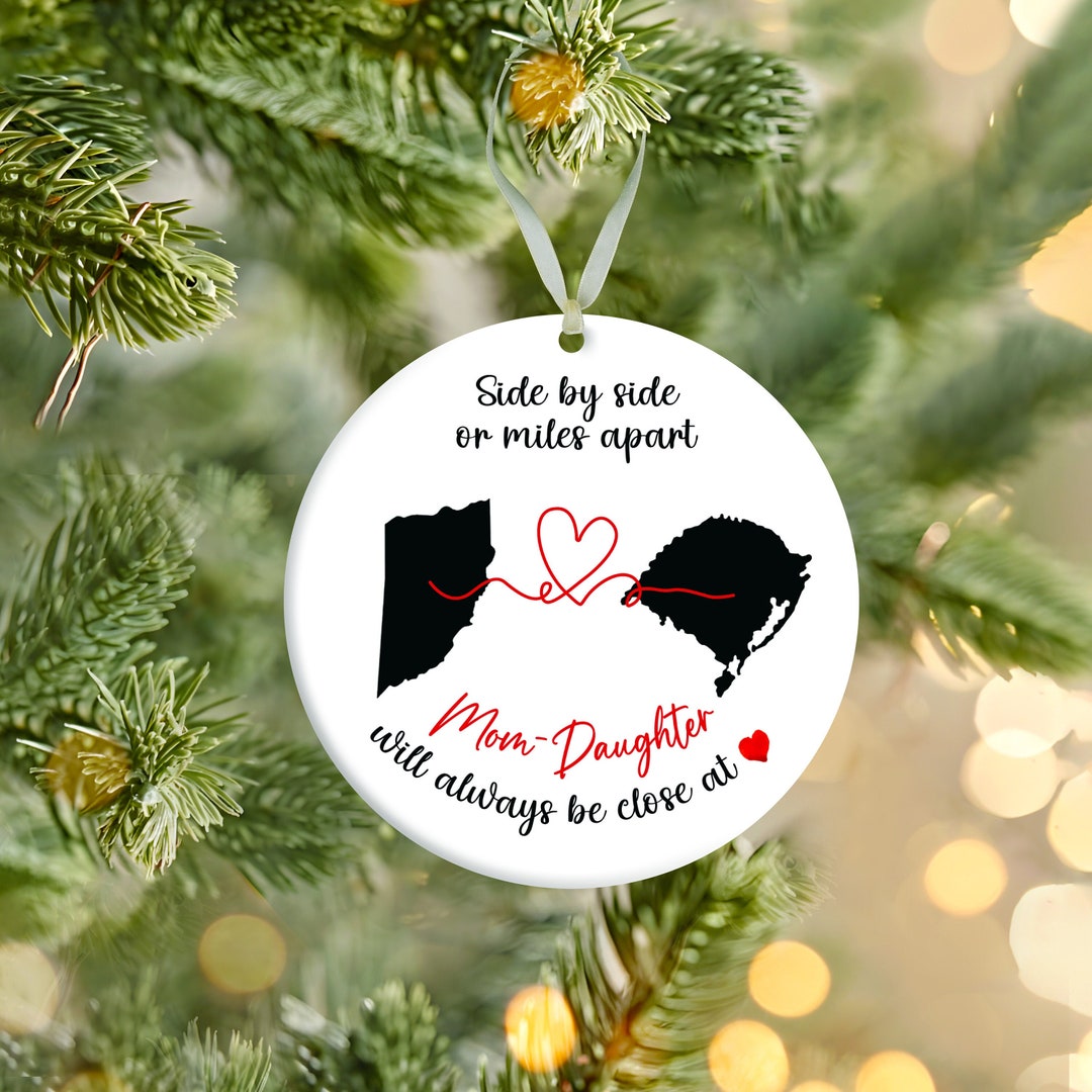 Personalized Long Distance Ornament, Long Distance Relationship Family ...