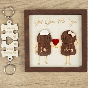 Personalized Penguin Couple Wooden Frame, Couples Sign Cute, Better ...