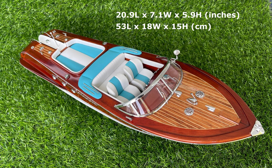 Riva Aquarama Italian Model Speed Boat Handcrafted Wooden | Etsy Canada