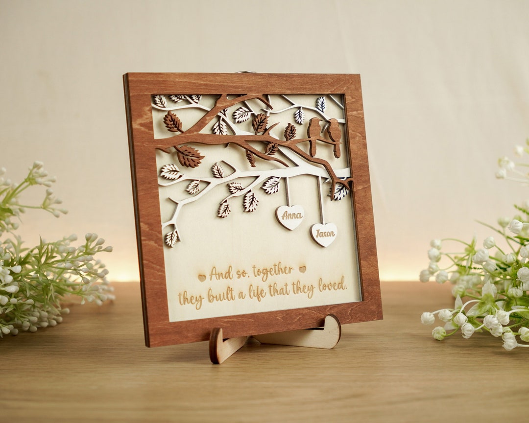 Couple Tree Sign, Valentine Couples Sign, Valentines 3d Sign, Couple ...
