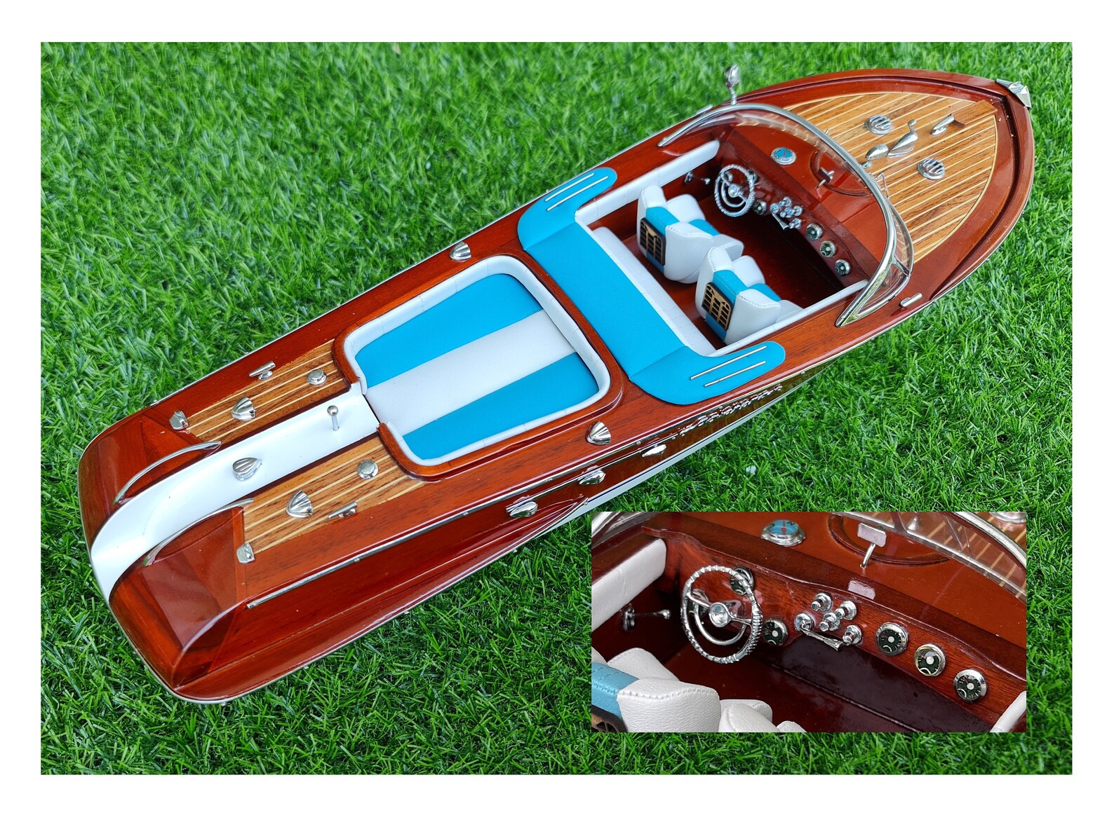 Riva Aquarama Handcrafted Yacth Italian Speed Boat 53cm - Etsy