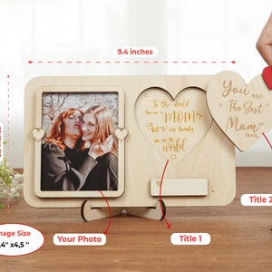 Mother Day Photo Frame, Gift From Daughter, Best Mom Ever, Custom ...