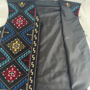 Handmade Vest, Cross Stitch, Georgian Traditional Khevsurian Embroidery ...