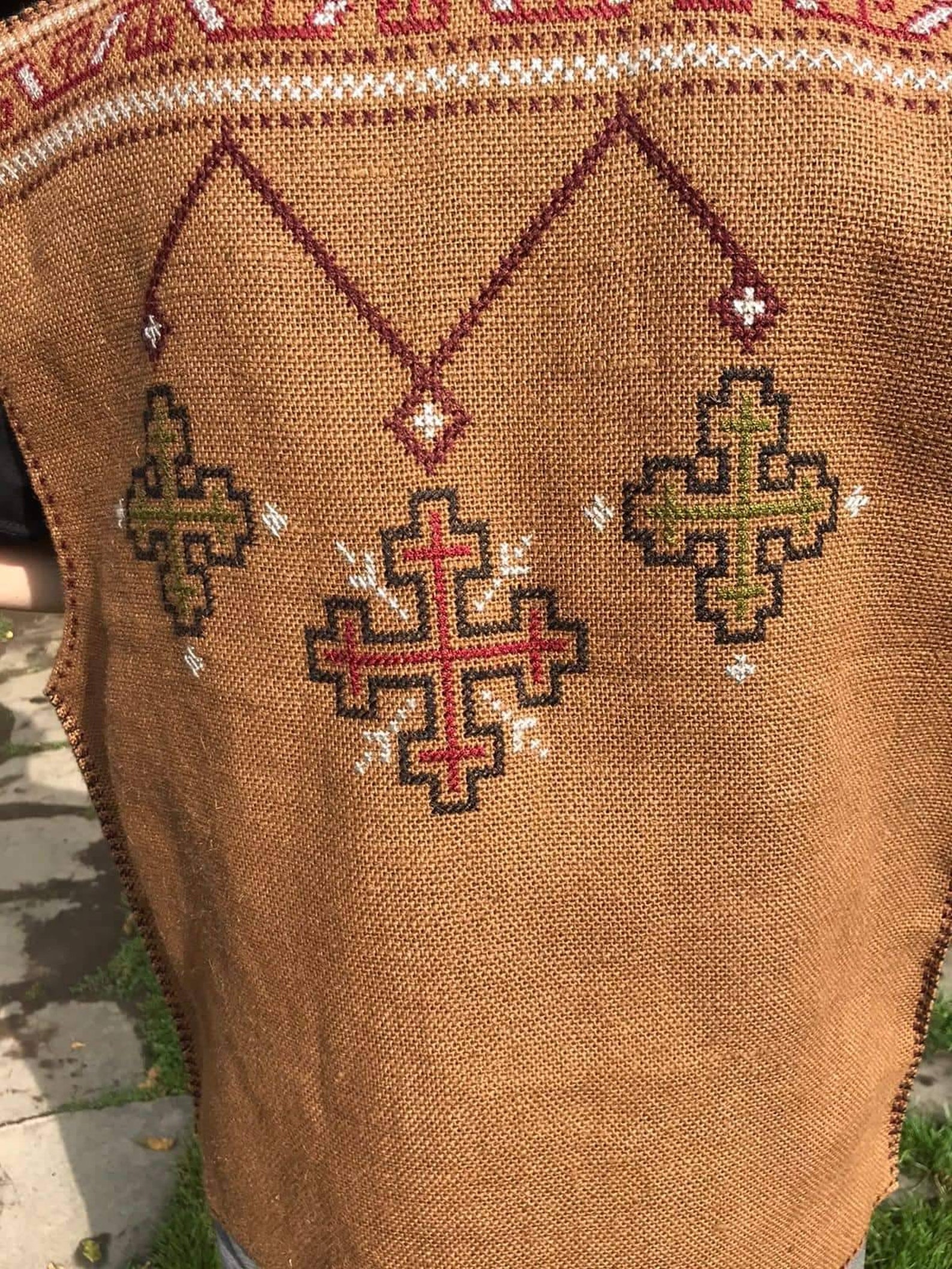 Handmade Vest Cross Stitch Georgian Traditional Khevsurian - Etsy
