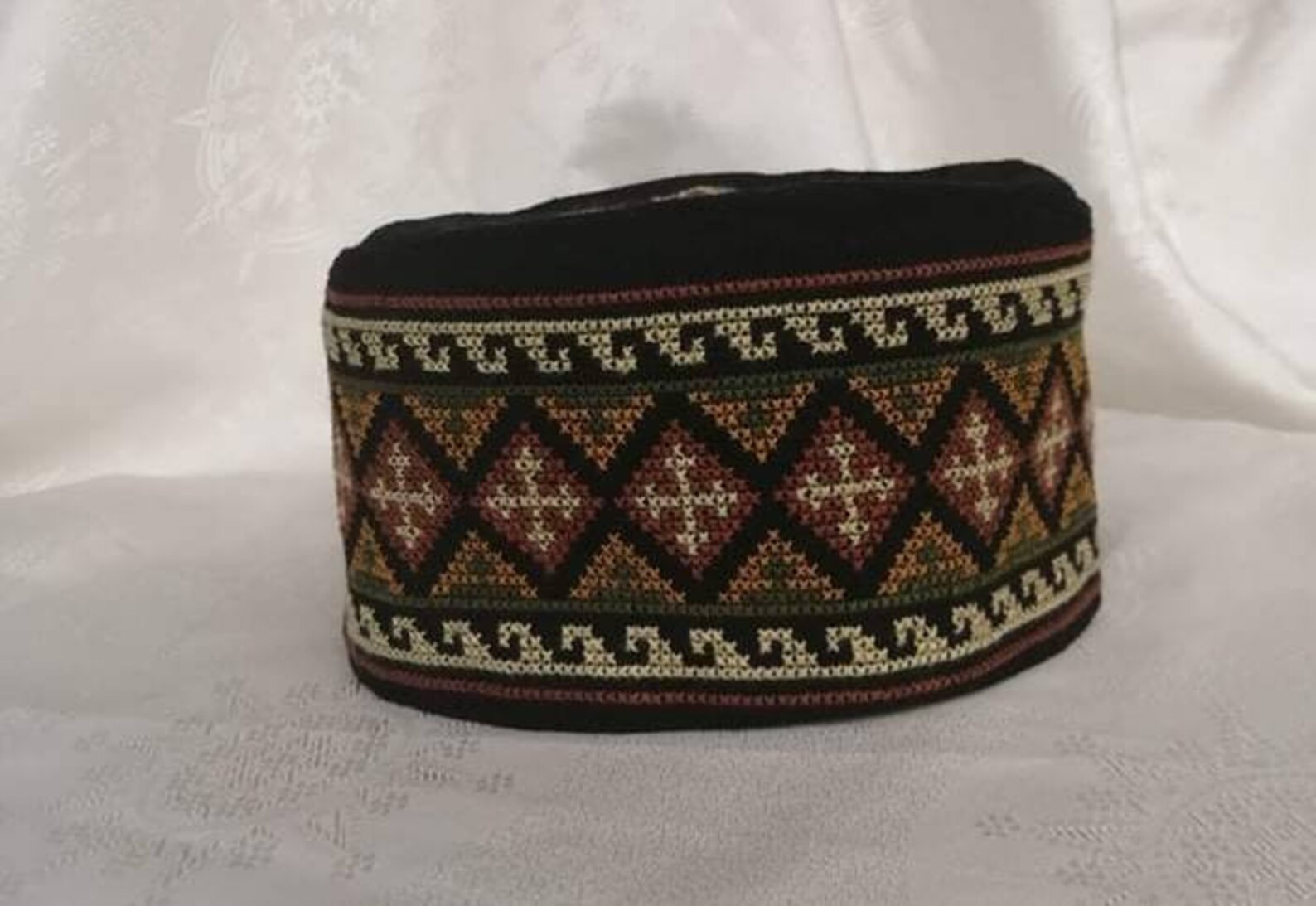 Hand Embroidered Hat,skufia, Fabric Hat, Embroidered Hat, Georgian ...