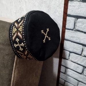 Hand Embroidered Skufia Hat: Georgian Khevsurian Design - Etsy