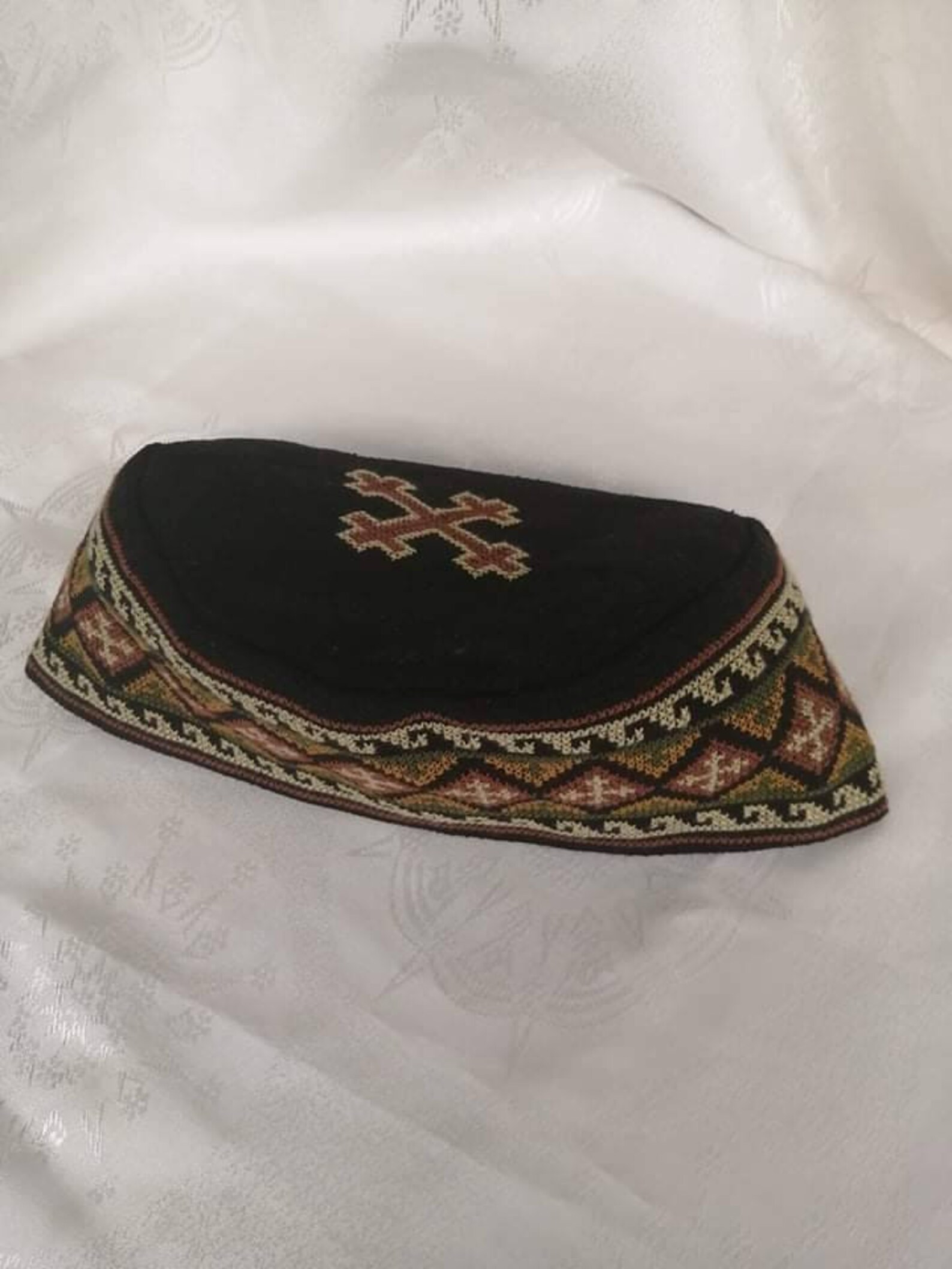 Hand Embroidered Hat,skufia, Fabric Hat, Embroidered Hat, Georgian ...