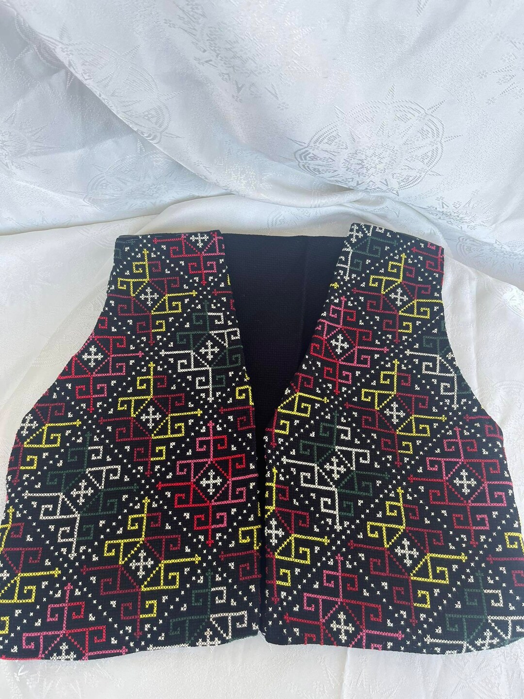 Hand-embroidered Vest,embroidered With Georgian Traditional Ornaments ...