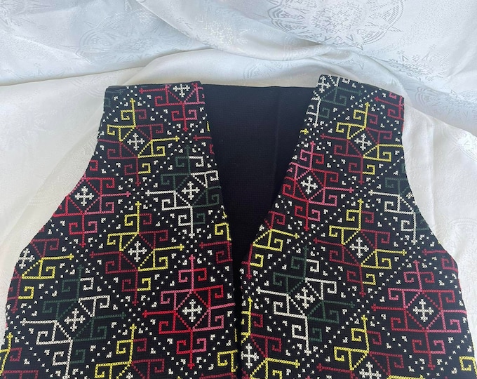 Hand-embroidered Vest,embroidered With Georgian Traditional Ornaments ...