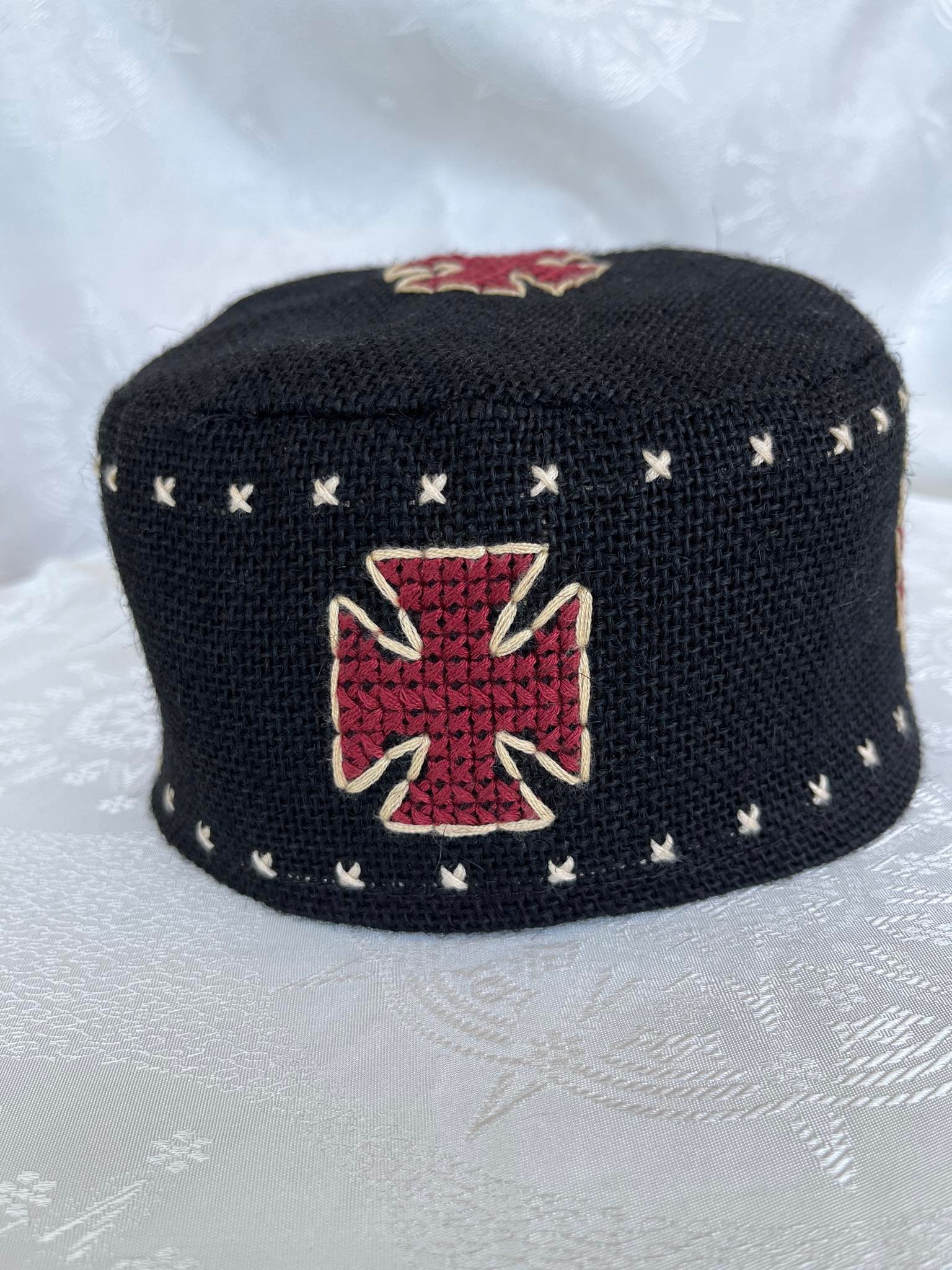 Hand Embroidered Hat,skufia, Fabric Hat, Embroidered Hat, Georgian ...