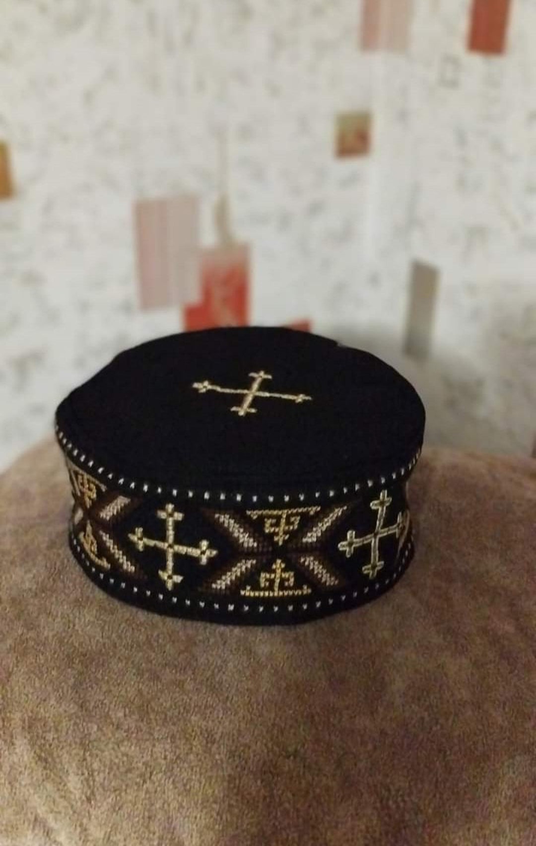 Hand Embroidered Skufia Hat: Georgian Khevsurian Design - Etsy