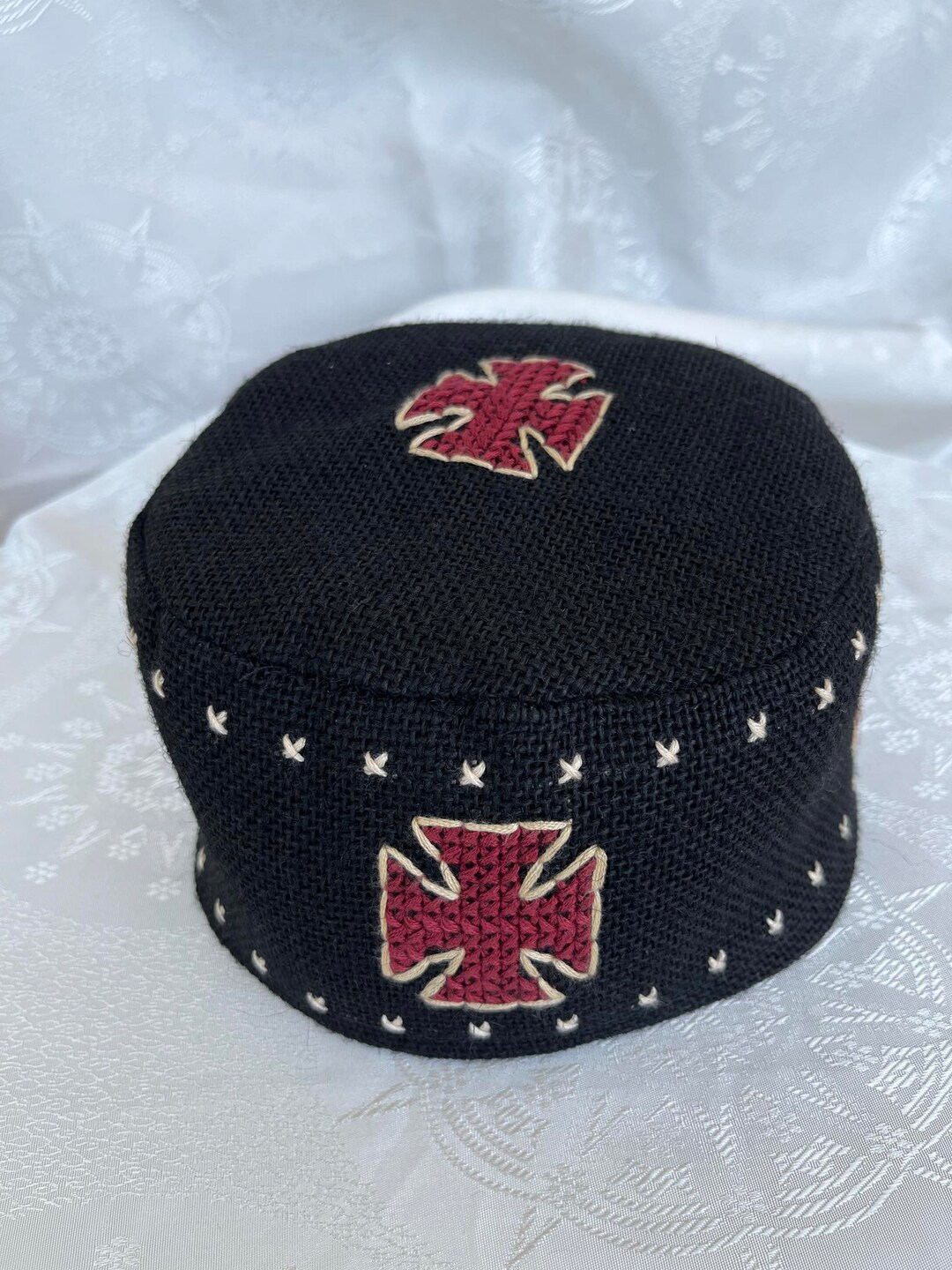 Hand Embroidered Hat,skufia, Fabric Hat, Embroidered Hat, Georgian ...
