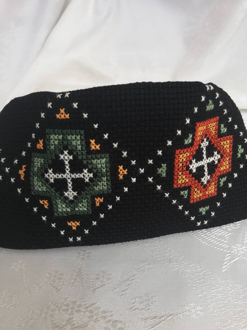 Hand-embroidered Fabric Hat, Christian Priest Hat Skufia, Georgian Hat ...