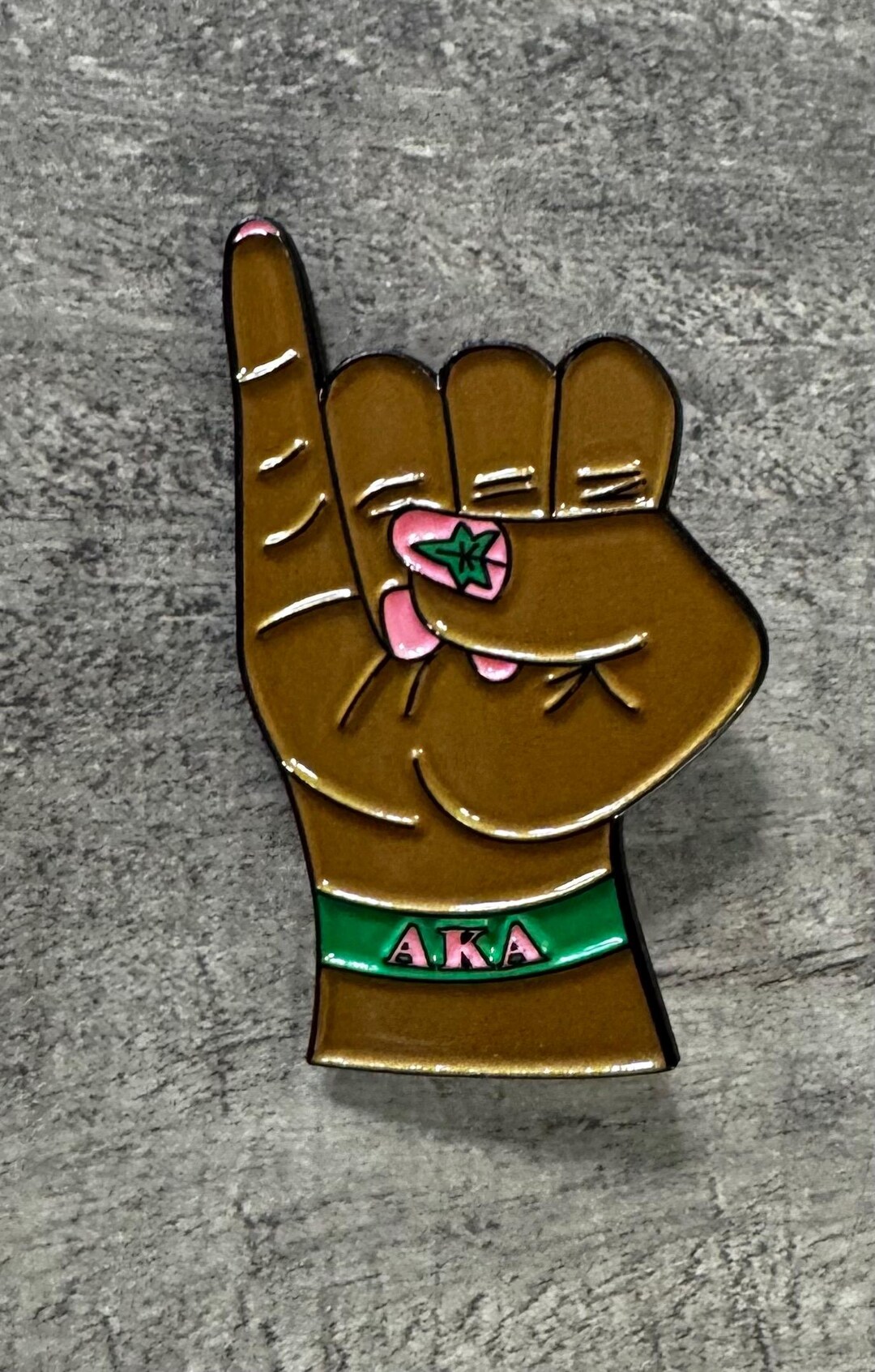 AKA Lapel Pin (dark Hand) - Etsy