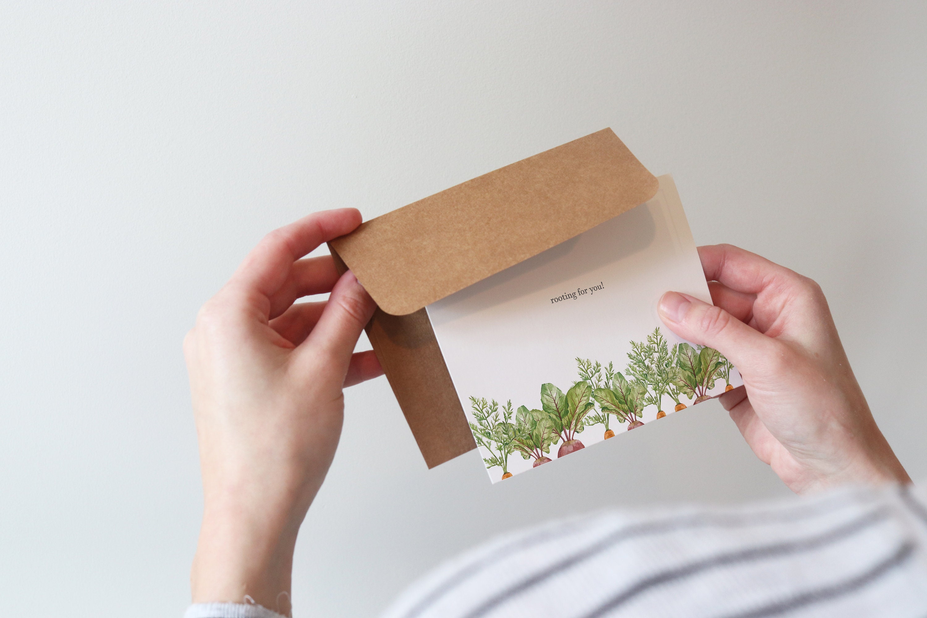 Rooting for You Watercolour Greeting Card Blank Note Card Gardening ...