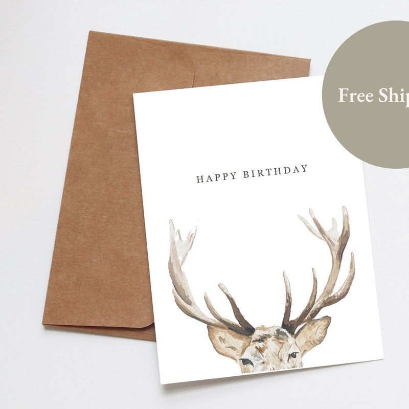 Deer Hunter Birthday Card - Etsy