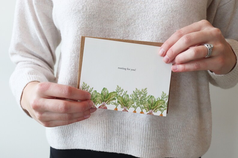 Rooting for You Watercolour Greeting Card Blank Note Card Gardening ...