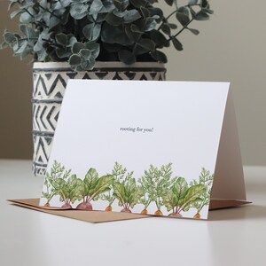 Rooting for You Watercolour Greeting Card - Gardening Encouragement - Etsy