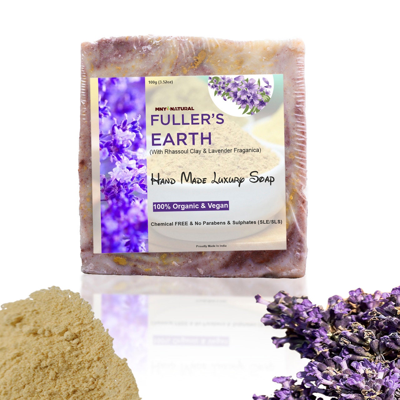 SOOTH EARTH Fuller's Earth Soap Bar Skin Lightning Soap | Etsy