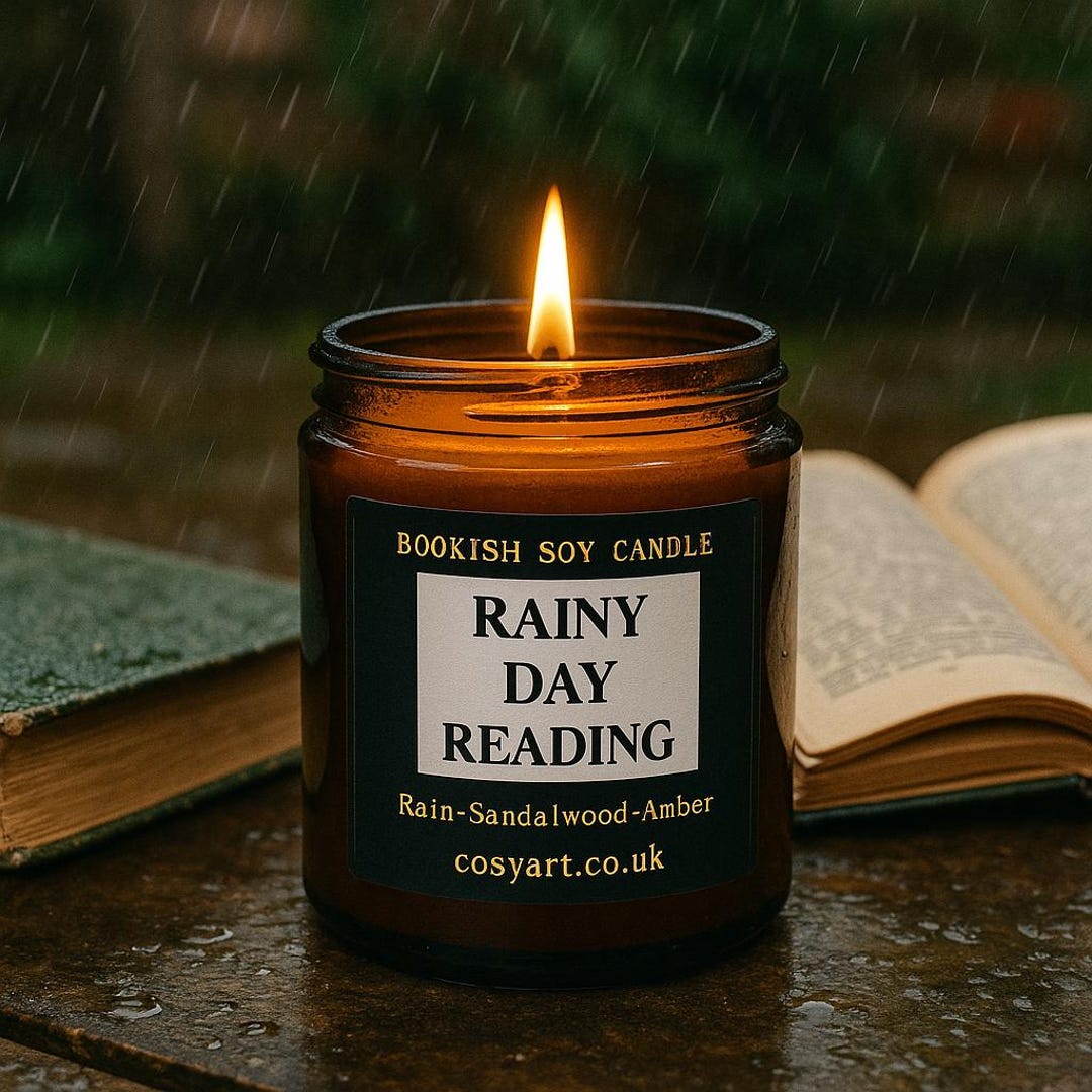 Rainy Day Reading Candle – Bookish Soy Candle for Readers, Gift for ...