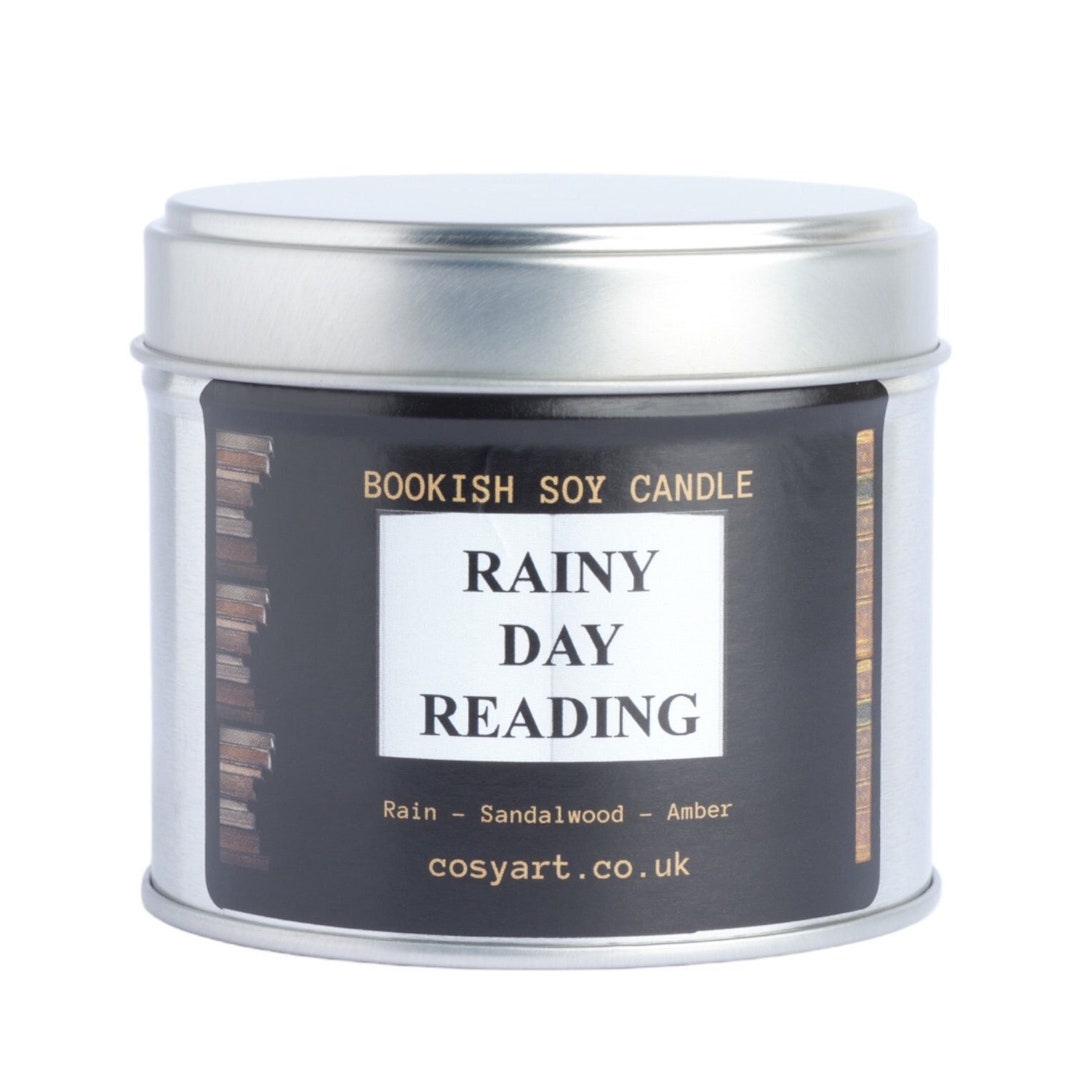 Bookish Candles Rain Sandalwood Amber Cosy Art Candle - Etsy
