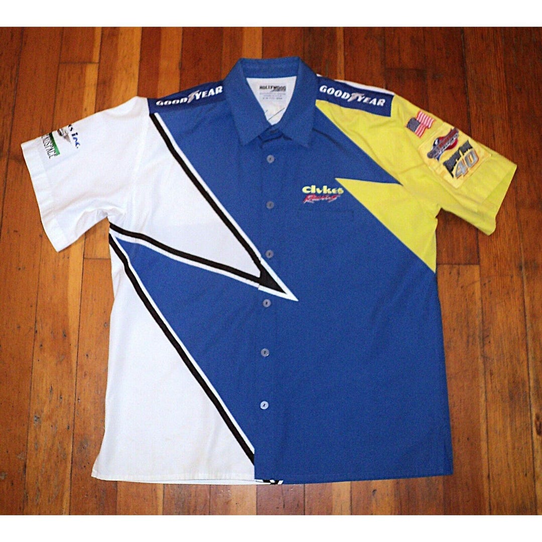 Vtg DUKES AEROSPACE Racing Goodyear Pit Crew Shirt Hollywood - Made USA ...