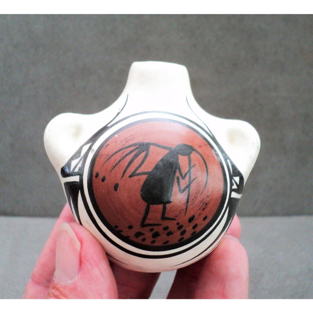 Vintage Miniature NAVAJO Signed DEE Pottery Polychrome KOKOPELLI ...