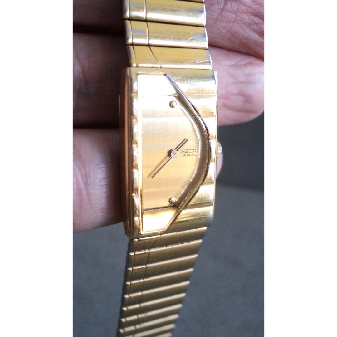 Vtg SEIKO Half Moon Gold-plated Ladies' WATCH New Crystal & Battery ...