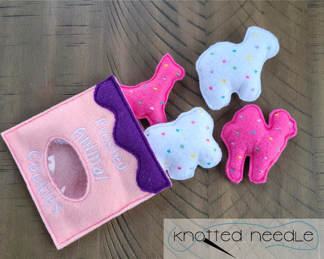 Frosted Animal Crackers Felt Food: ITH Embroidery Designs (digital ...