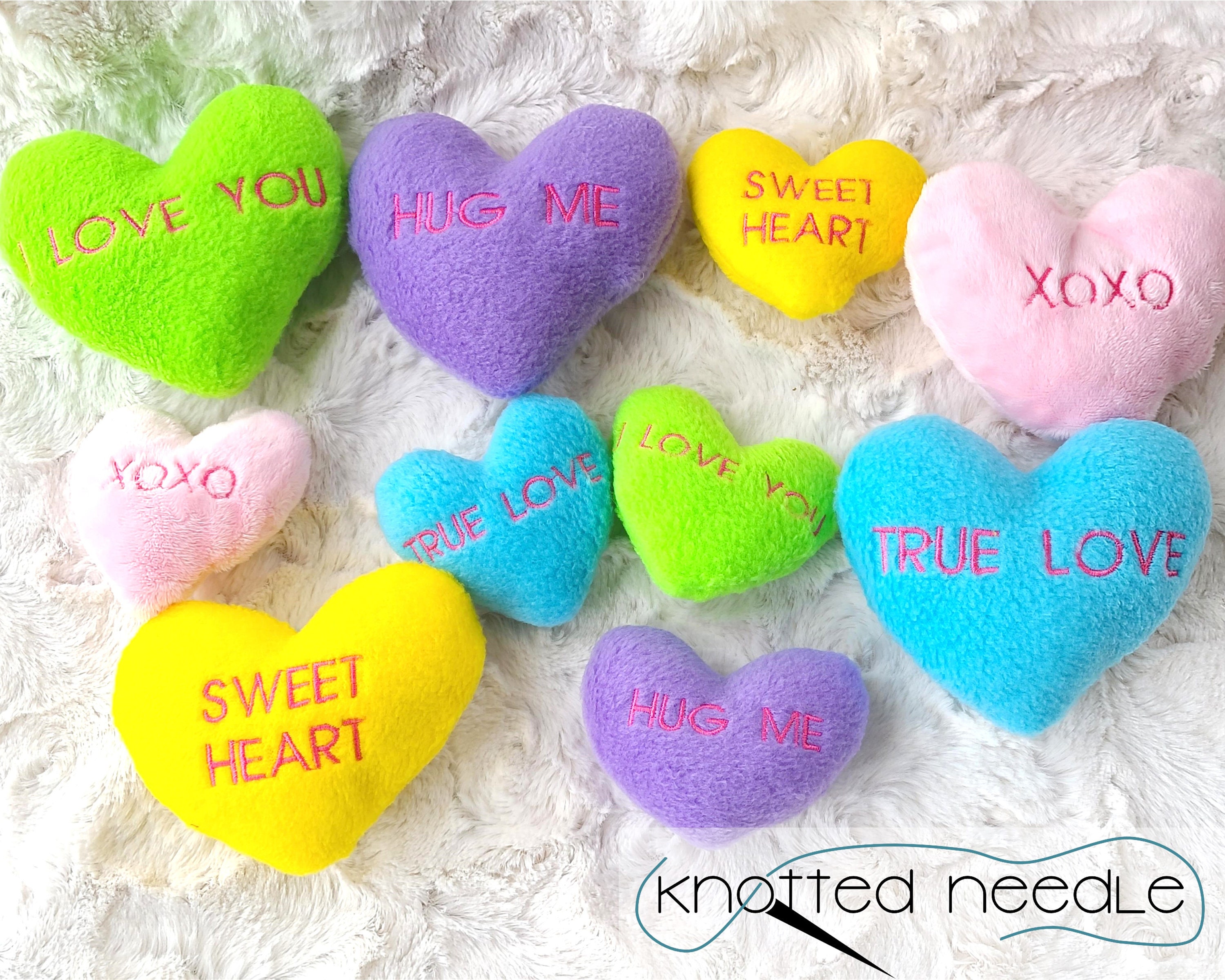 Conversation Heart Plush: Valentine's Day ITH Embroidery Designs ...