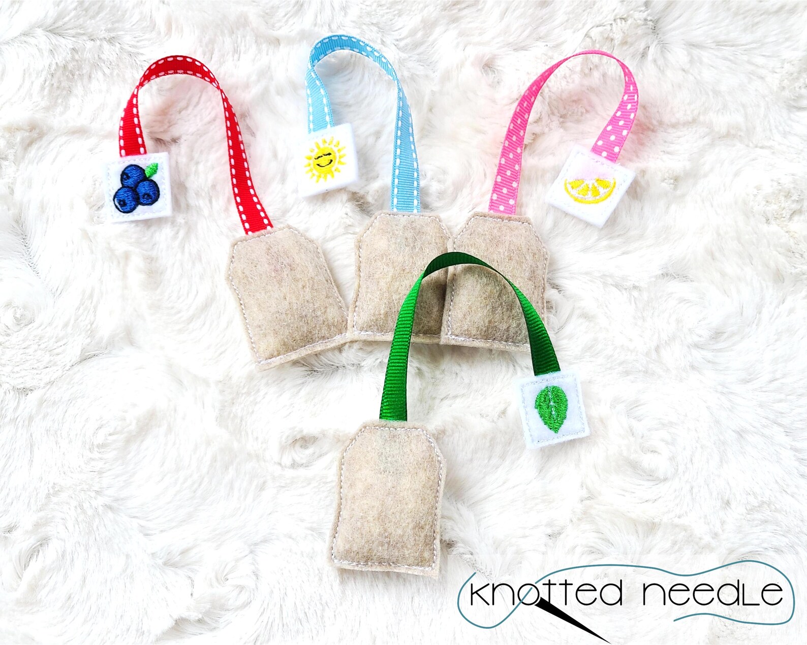 Felt Tea Bag Set: ITH Embroidery Designs (digital Download, 4x4 Hoop ...