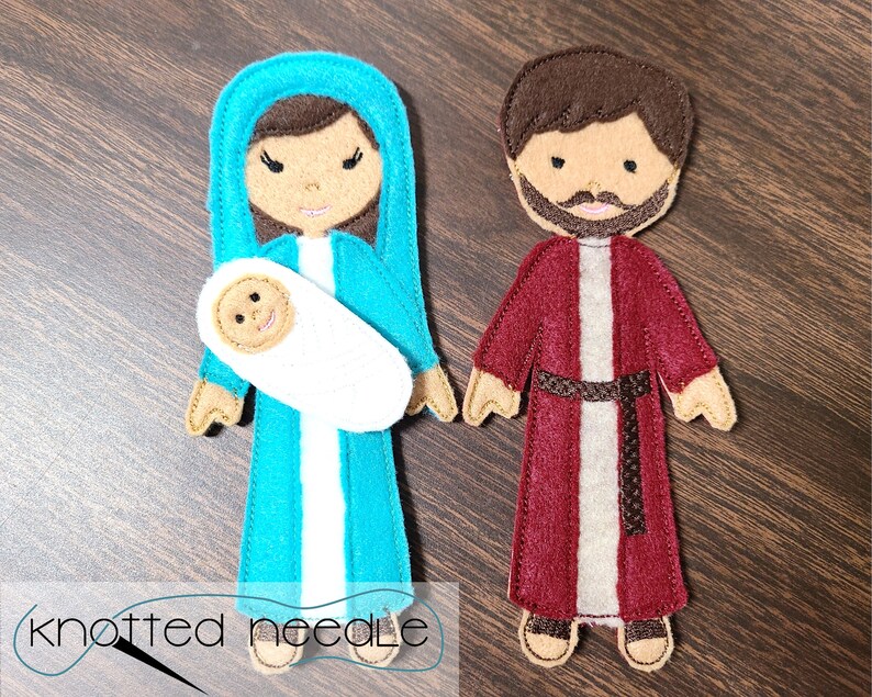Felt Nativity Christmas Toys: ITH Embroidery Designs (digital Download ...