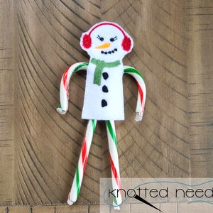 ITH Snowman Candy Cane Holder: Christmas Embroidery Designs (digital ...