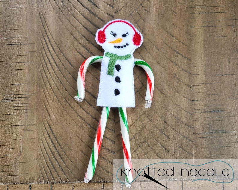 ITH Snowman Candy Cane Holder: Christmas Embroidery Designs (digital ...
