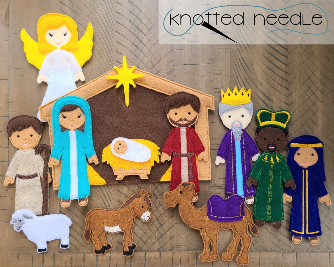 Nativity Christmas Felt Toys, in the Hoop Embroidery, ITH Embroidery ...