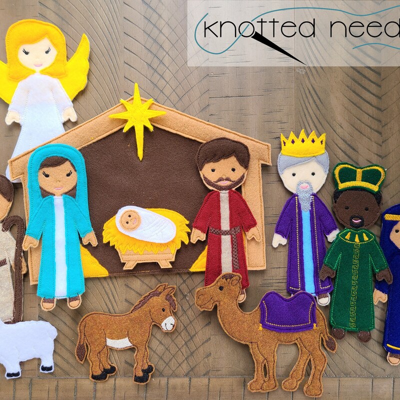 Nativity Embroidery - Etsy