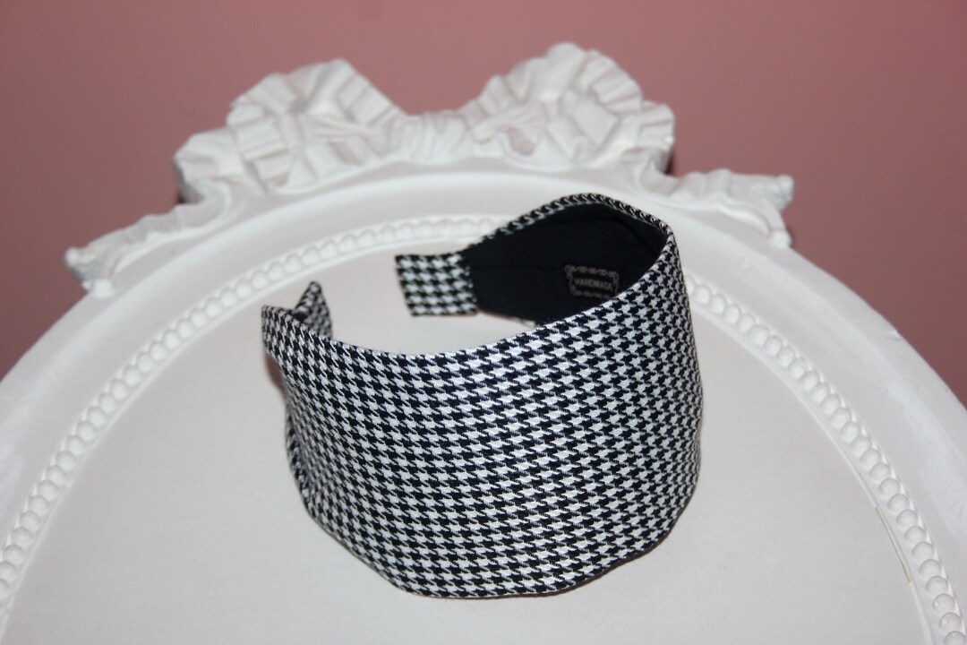 Houndstooth Headband Woman Head Accessories Wide Fabric - Etsy