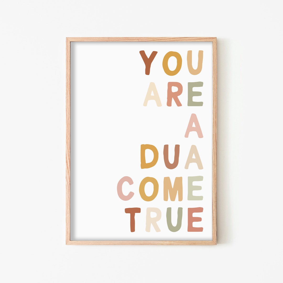 You Are a Dua Come True Muted Framed Print - Etsy