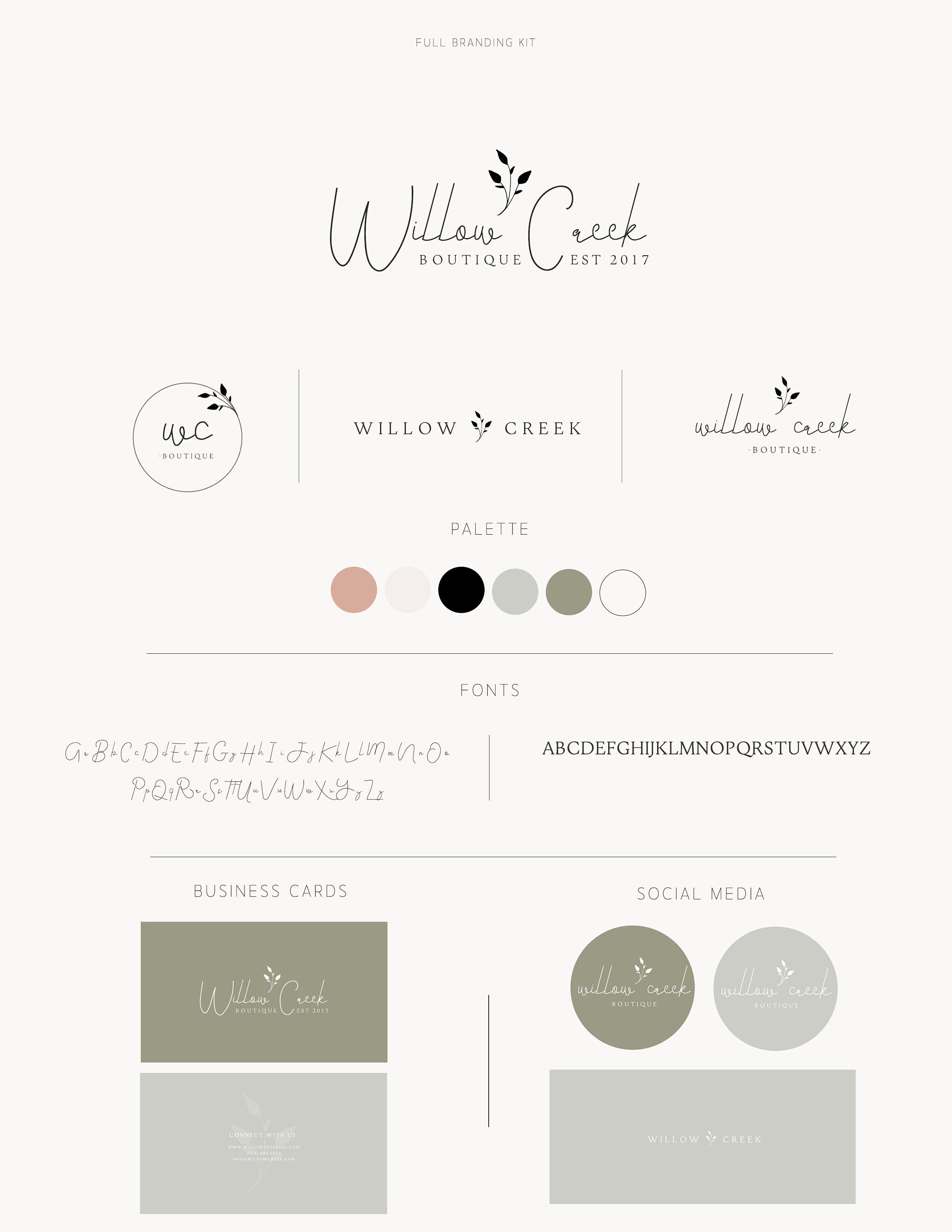 Premade Branding Kit Premade Logo Kit Premade Logos | Etsy