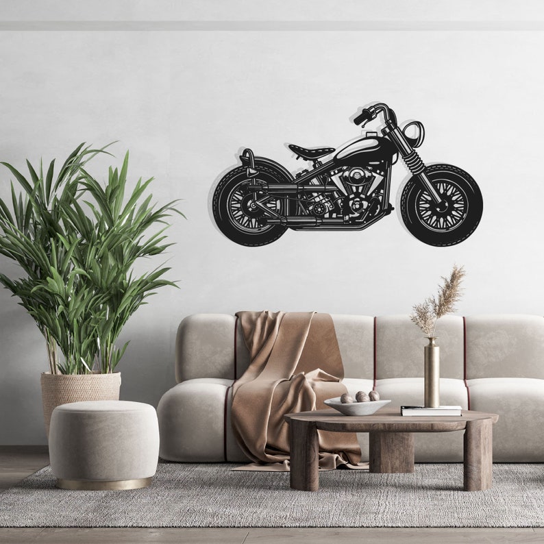 Chopper Garage Sign Motorcycle Metal Wall Decor Metal Wall - Etsy