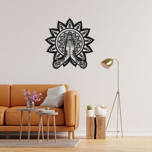 Manakudy Buddha Metal Wall Art, Hindu Wall Art, Yoga Decor,gift for Her ...