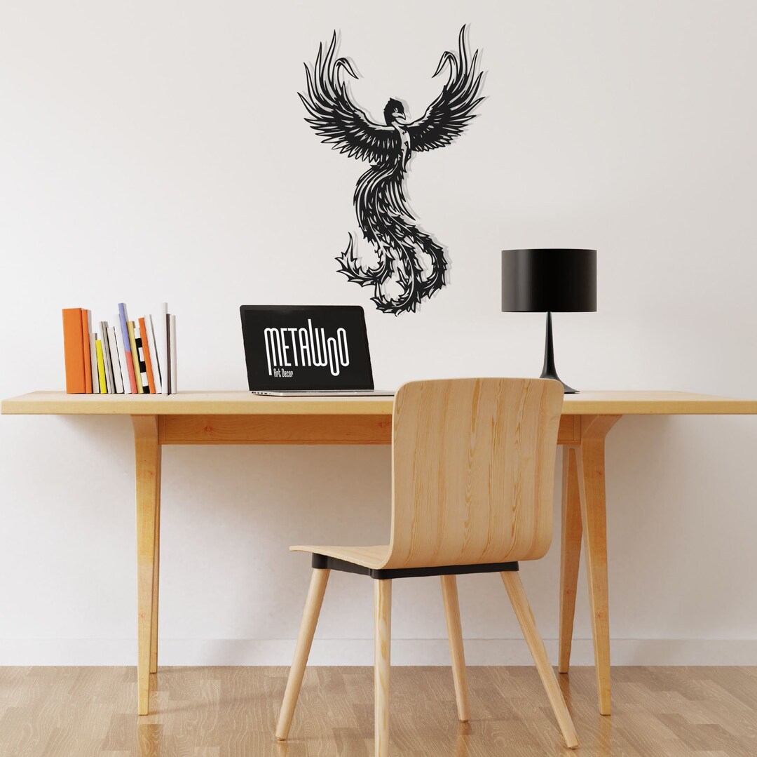 Simurgh Bird Metal Wall Art, Metal Wall Art, Metal Birds Decor, Metal ...