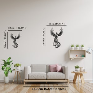 Simurgh Bird Metal Wall Art, Metal Wall Art, Metal Birds Decor, Metal ...