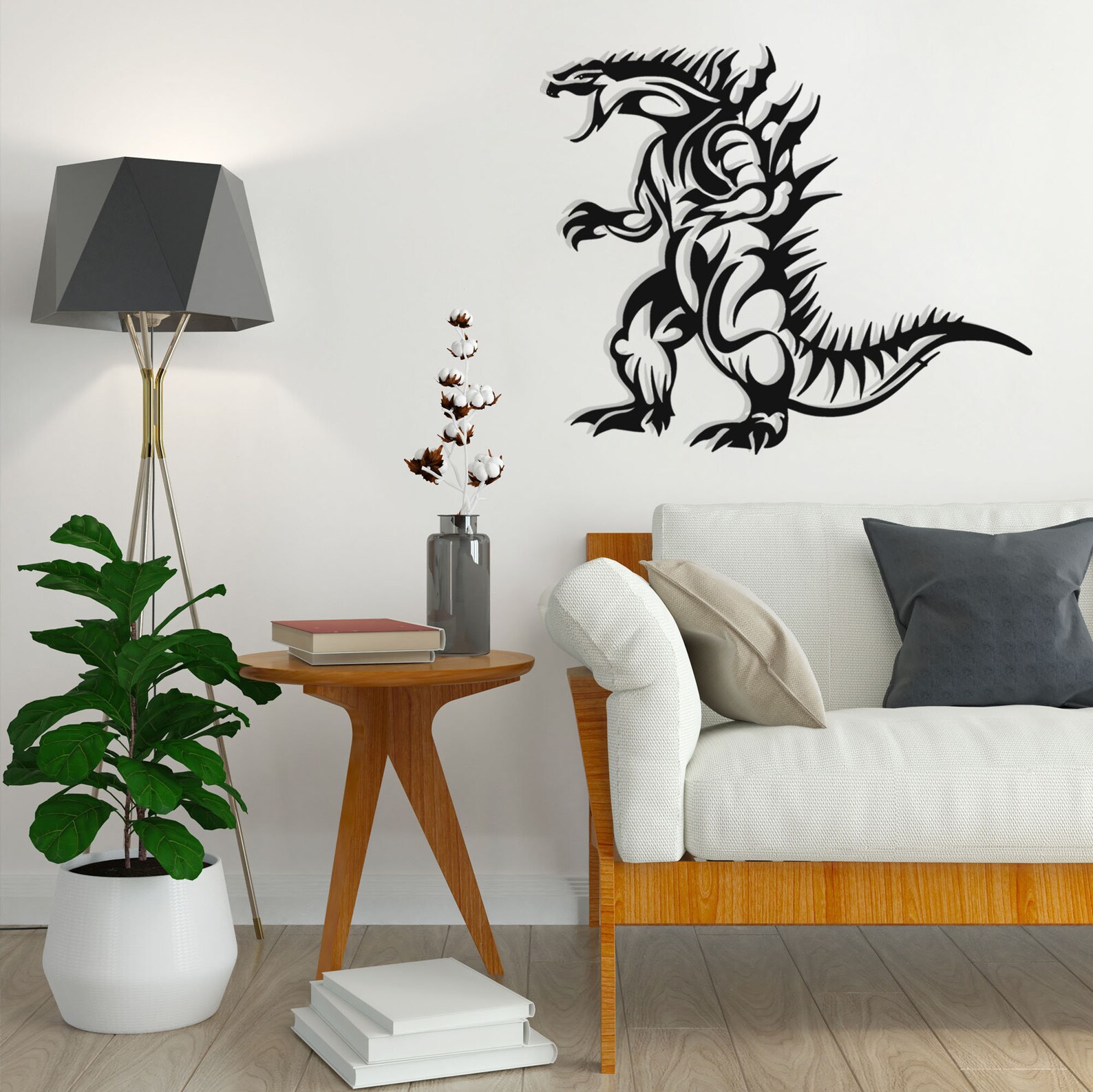 Godzilla Vs Kong Metal Wall Decor Geometric Metal Godzilla - Etsy