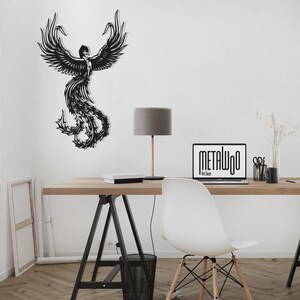 Simurgh Bird Metal Wall Art, Metal Wall Art, Metal Birds Decor, Metal ...